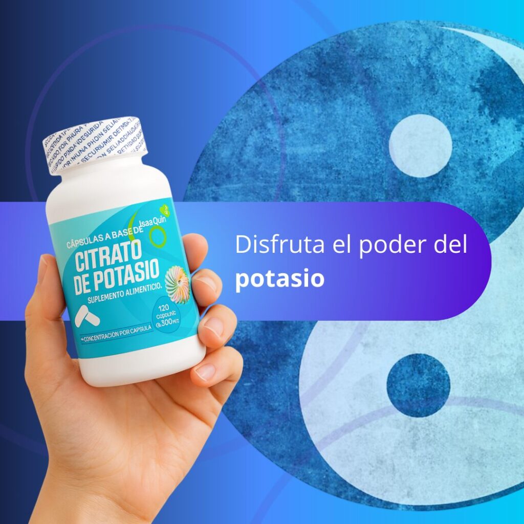 CÁPSULAS DE CITRATO DE POTASIO (120 CÁPSULAS DE 800 MG) – IsaaQuim